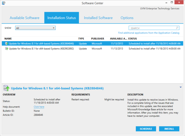 Software updates user experience – Geoff @ UVM