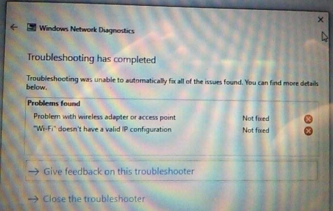 Windows 10 Wi-Fi – No Internet – Geoff @ UVM