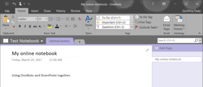 Moving OneNote notebooks to SharePoint – Geoff @ UVM